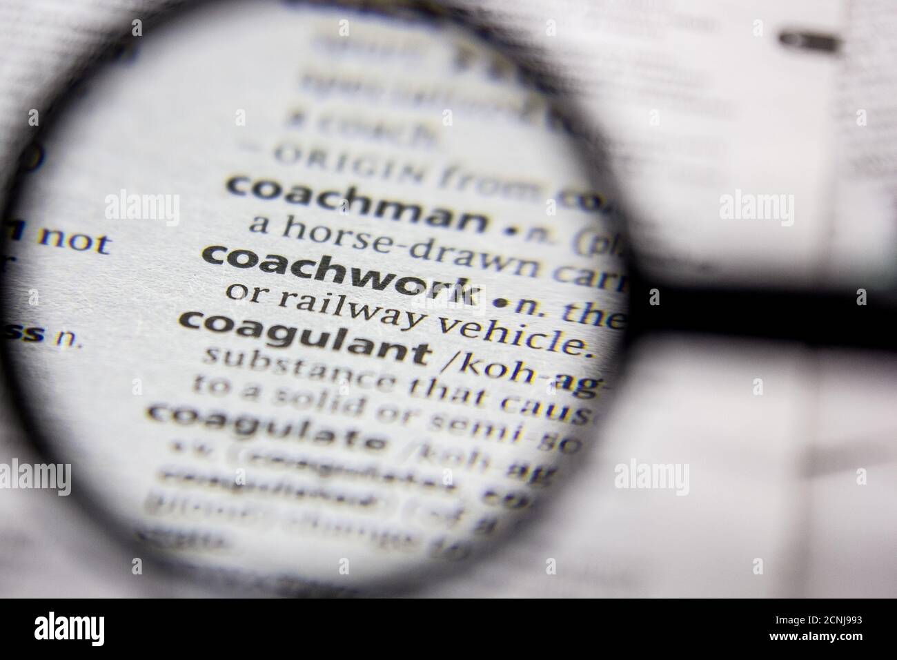 Word or phrase Coachwork in a dictionary Stock Photo - Alamy