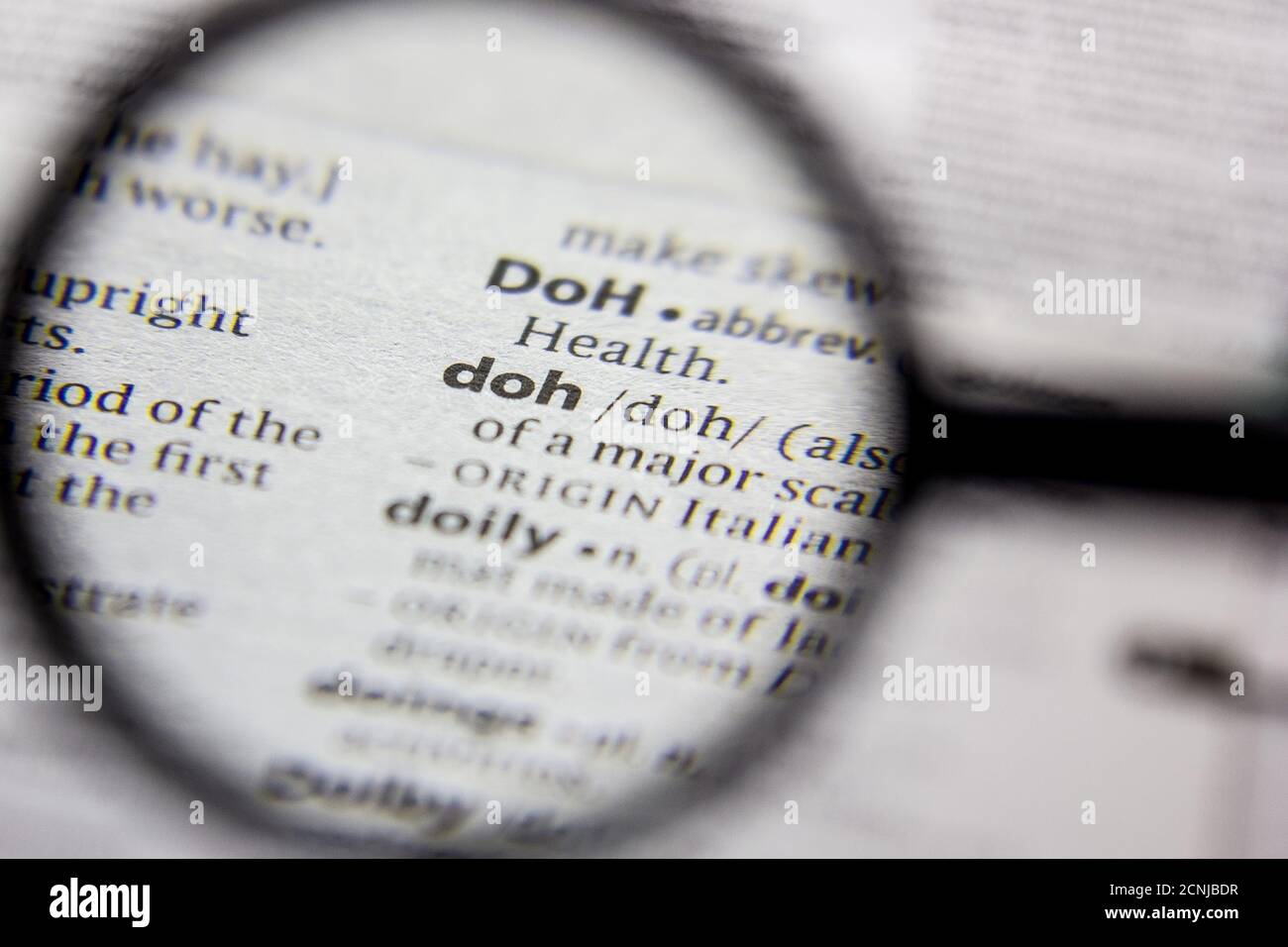 Word or phrase Doh in a dictionary Stock Photo - Alamy