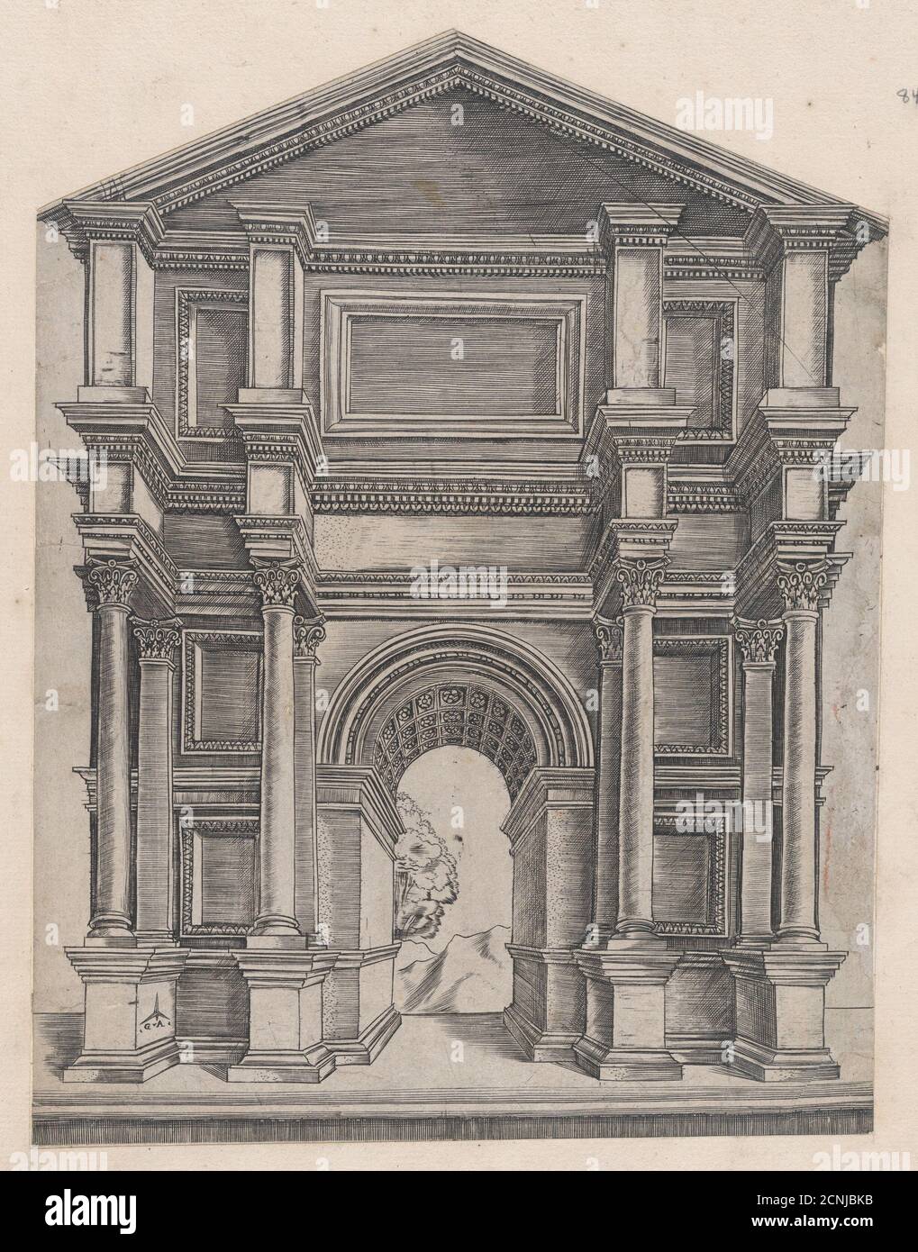 Speculum Romanae Magnificentiae: Arch by Master GA with the Caltrop ...