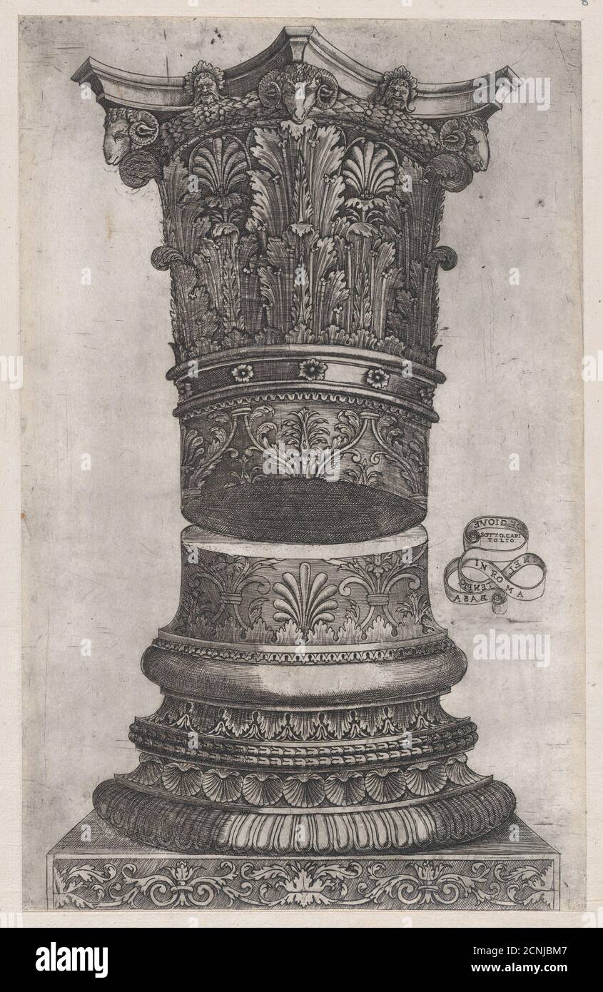 Speculum Romanae Magnificentiae: Decorated capital and base in the ...