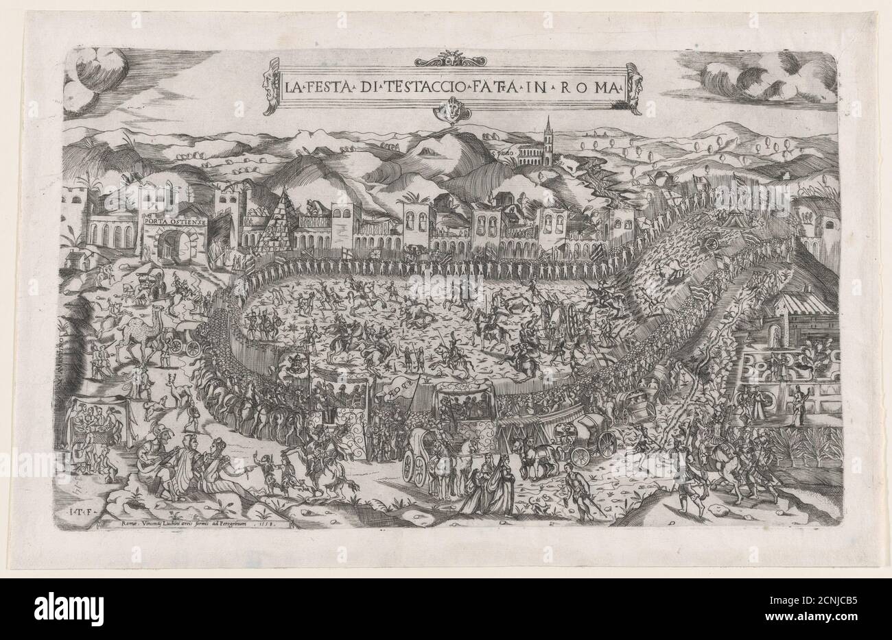 Speculum Romanae Magnificentiae: Carnival games held in the Mount ...