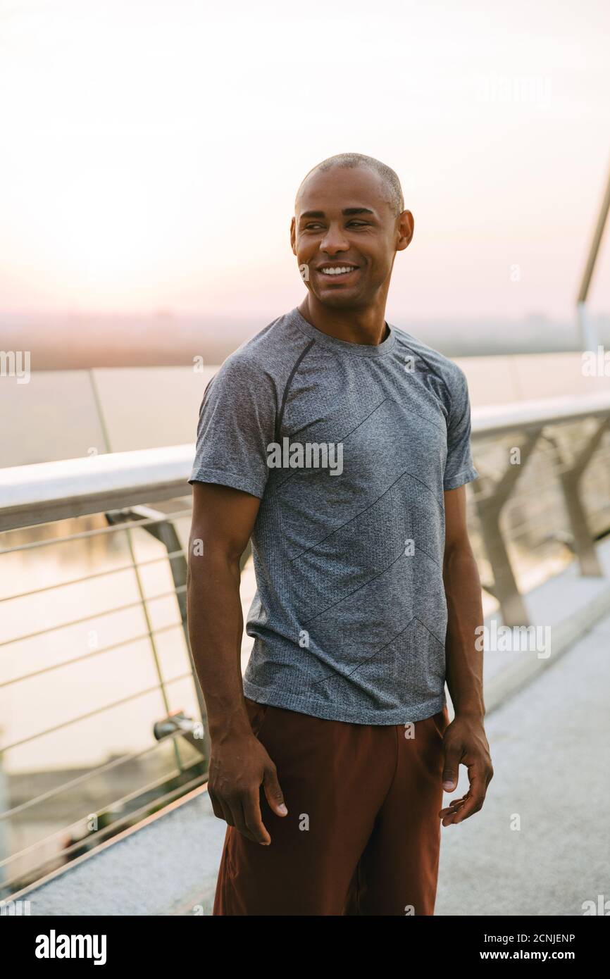 Male runner resting after hi-res stock photography and images - Alamy