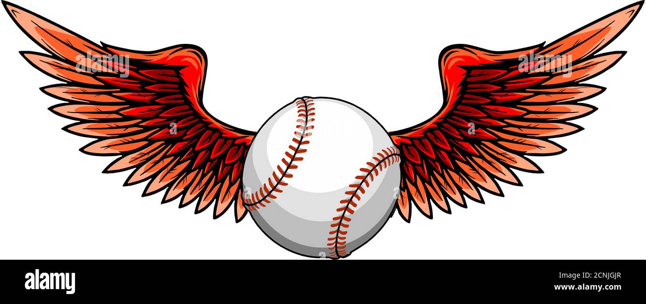 Baseball with wings Stock Vector Images - Alamy