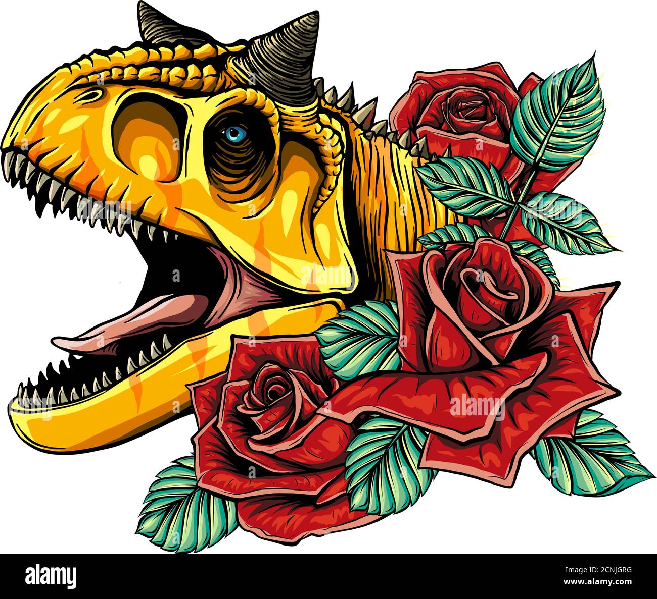 dinosaurus carnosaur head art vector illustration design Stock Vector ...