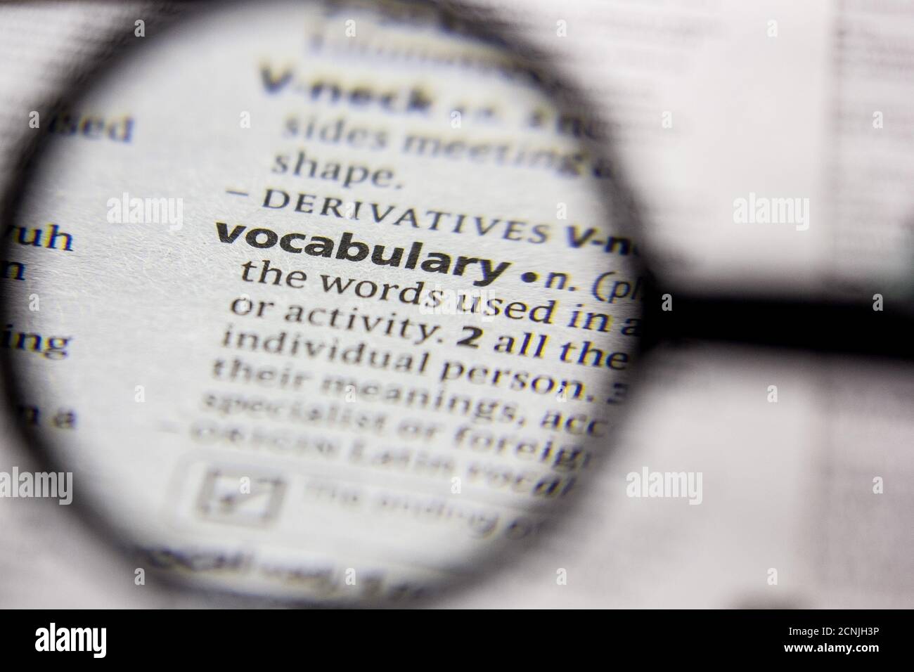 Word or phrase Vocabulary in a dictionary Stock Photo - Alamy