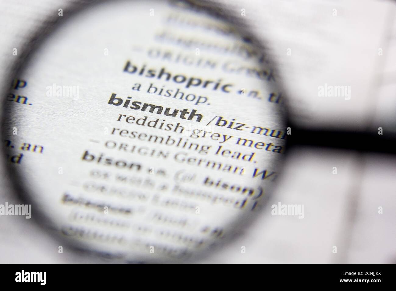 Word or phrase Bismuth in a dictionary Stock Photo - Alamy