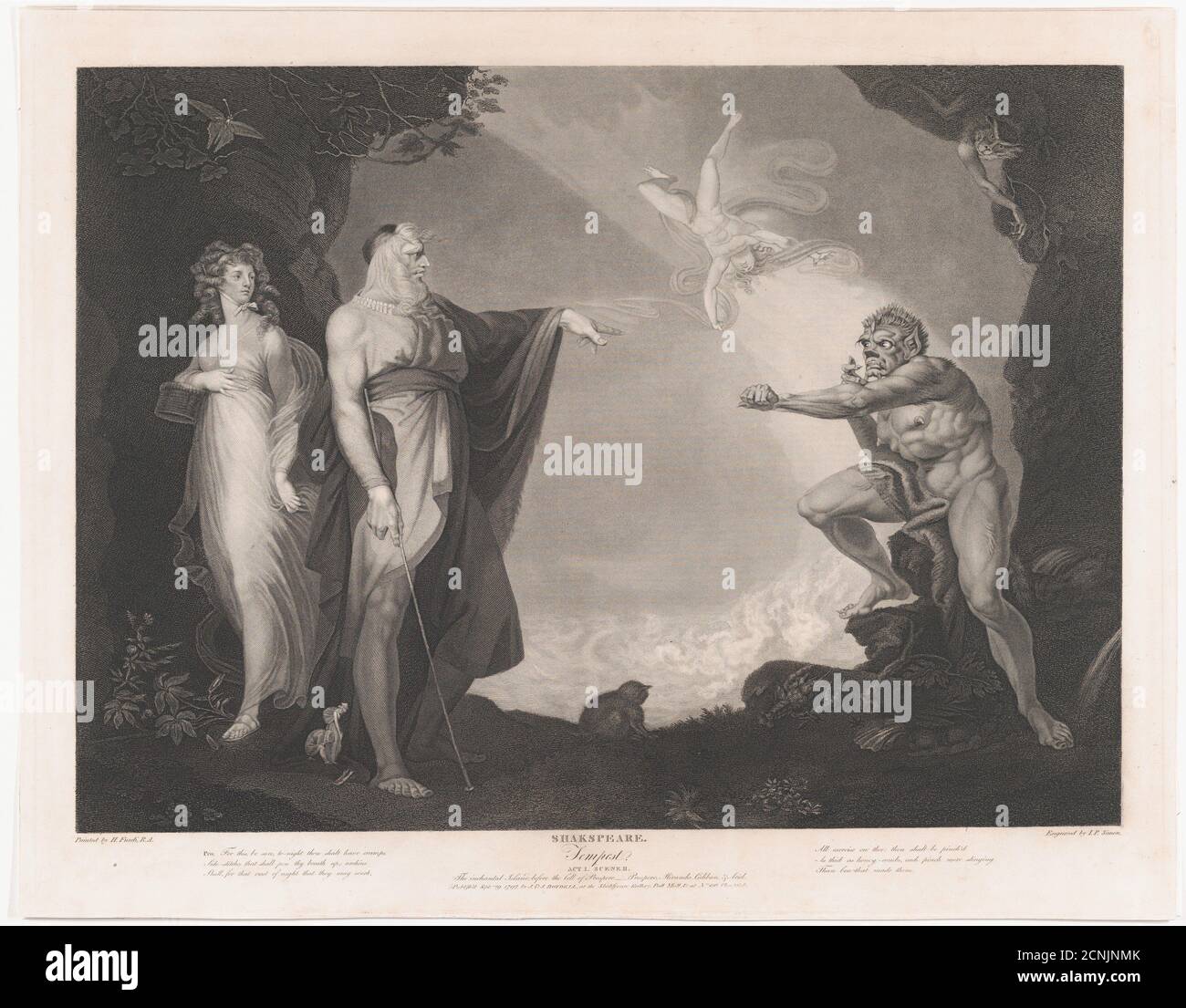 The Enchanted Island Before the Cell of Prospero - Prospero, Miranda ...