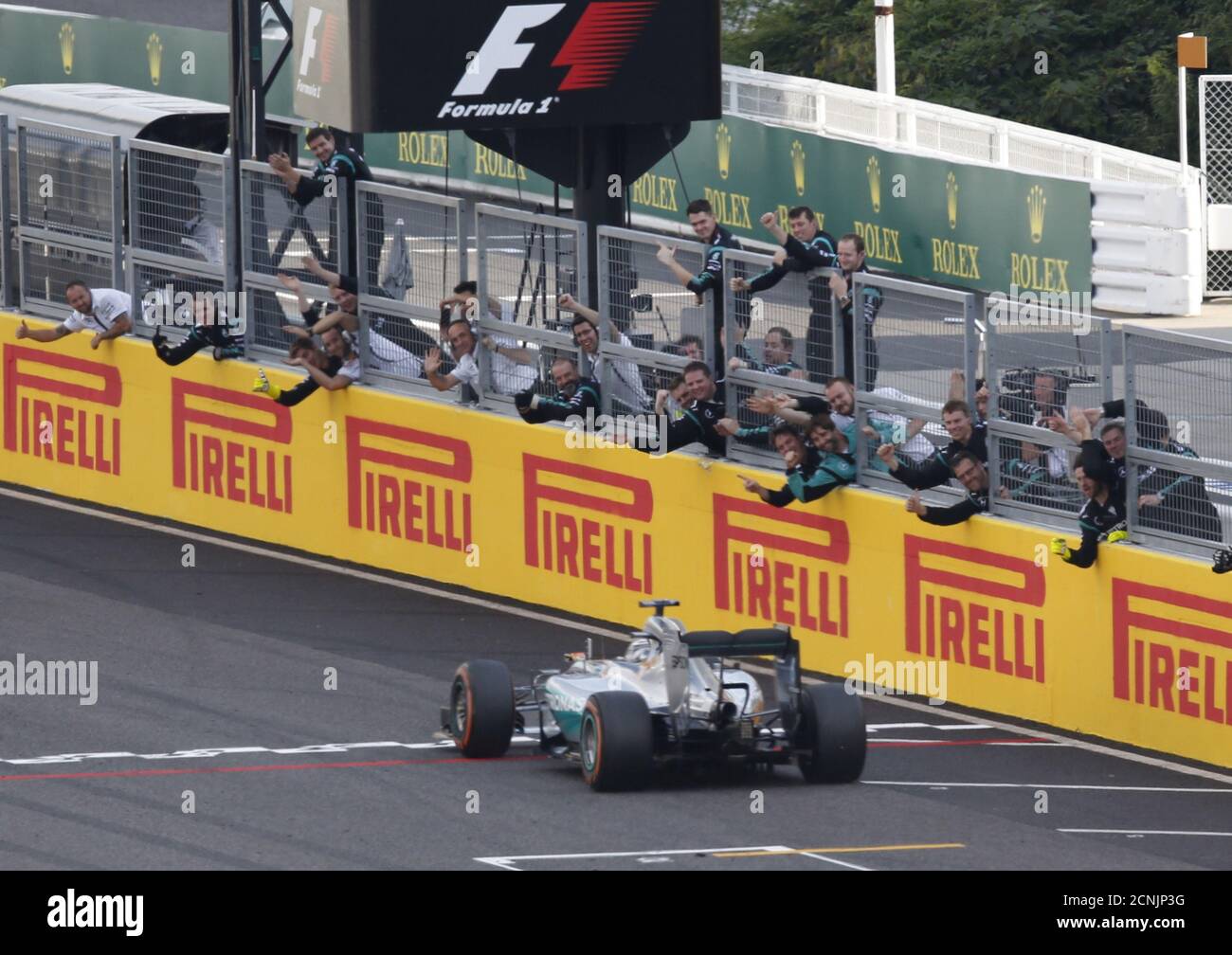 Lewis hamilton mercedes finish hi-res stock photography and images - Alamy