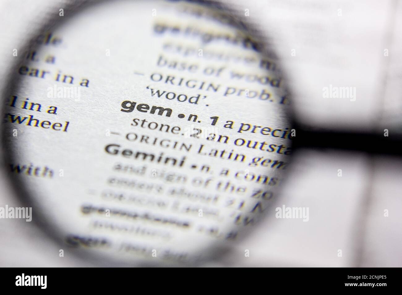 Word or phrase Gem in a dictionary Stock Photo - Alamy