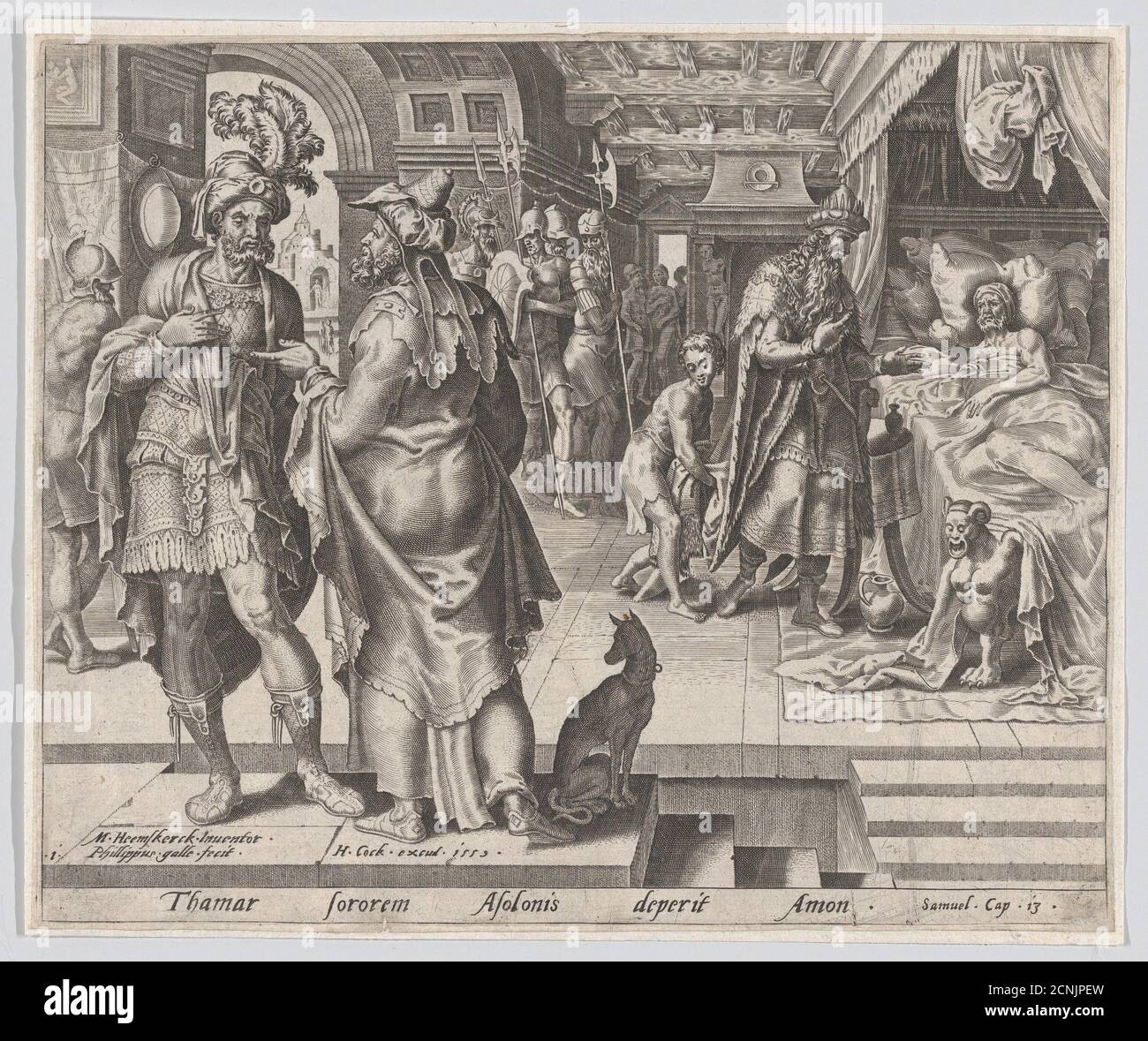 Jonadab Counselling Amnon, from The Story of Tamar and Amnon, plate 1 ...