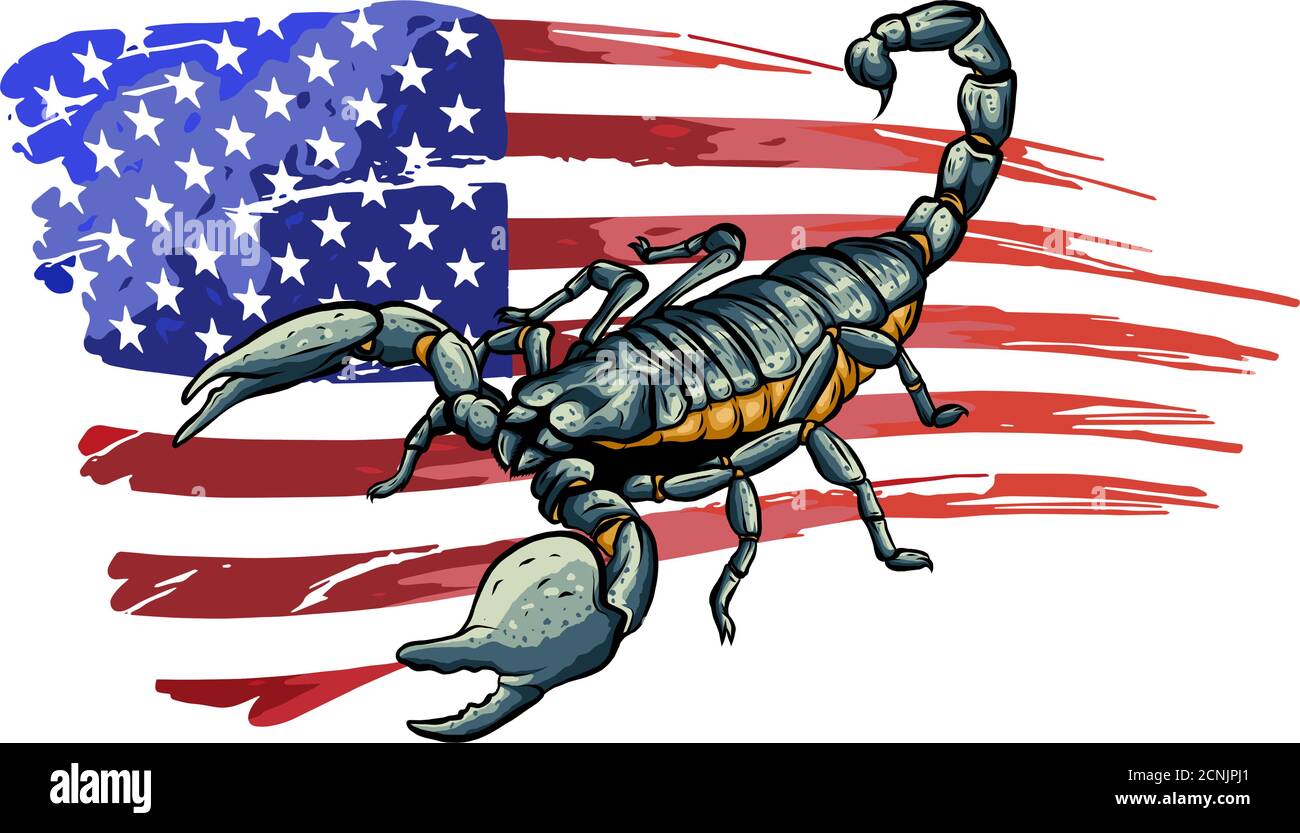 realistic scorpion cartoon vector illustration design art Stock Vector ...