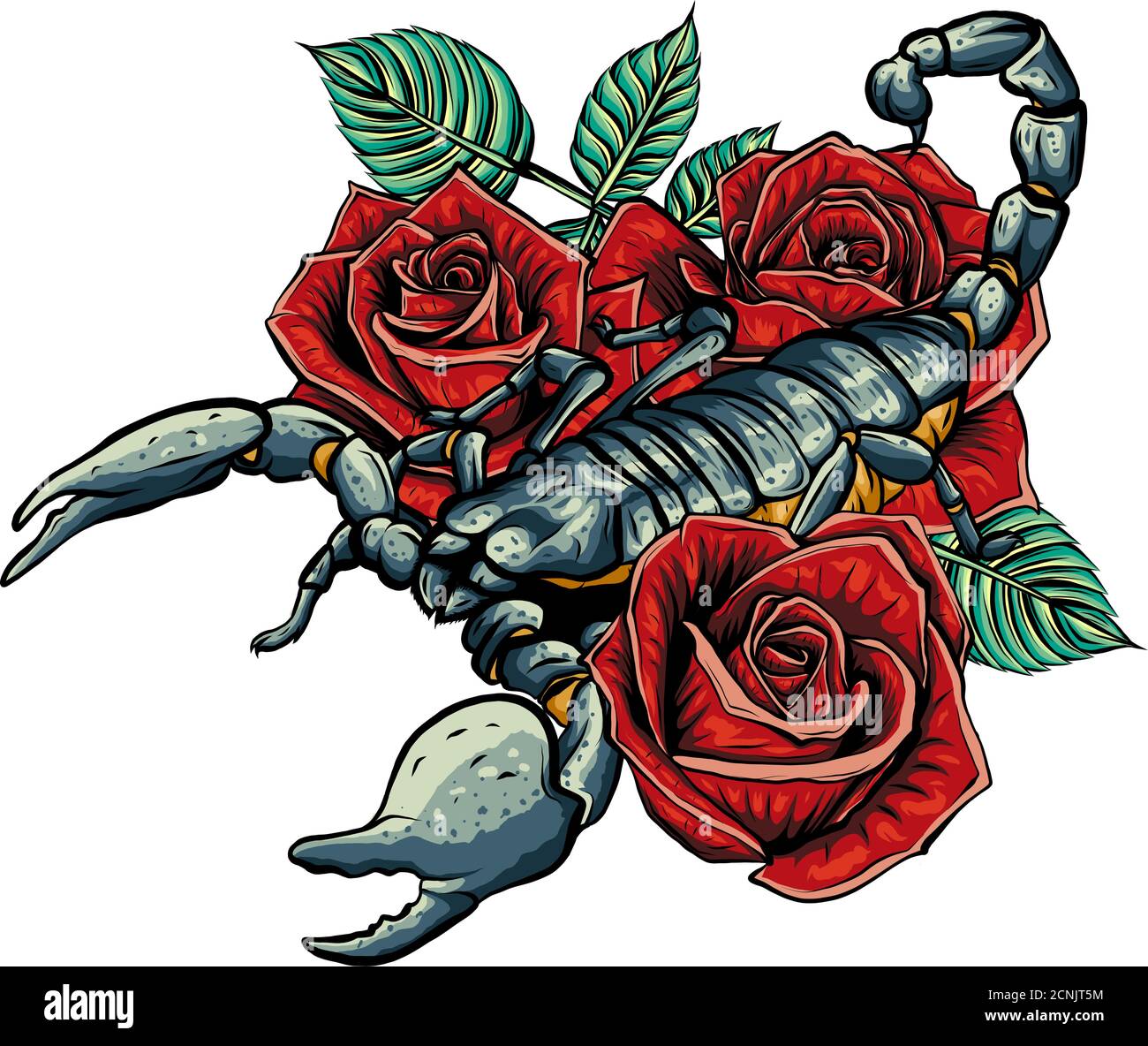 Contour rose in hand Cut Out Stock Images & Pictures - Alamy