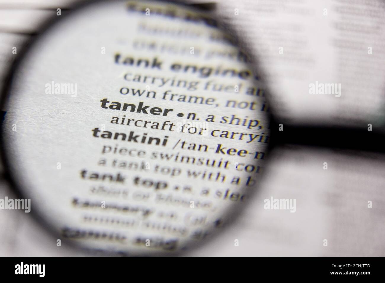 Word or phrase Tanker in a dictionary Stock Photo - Alamy