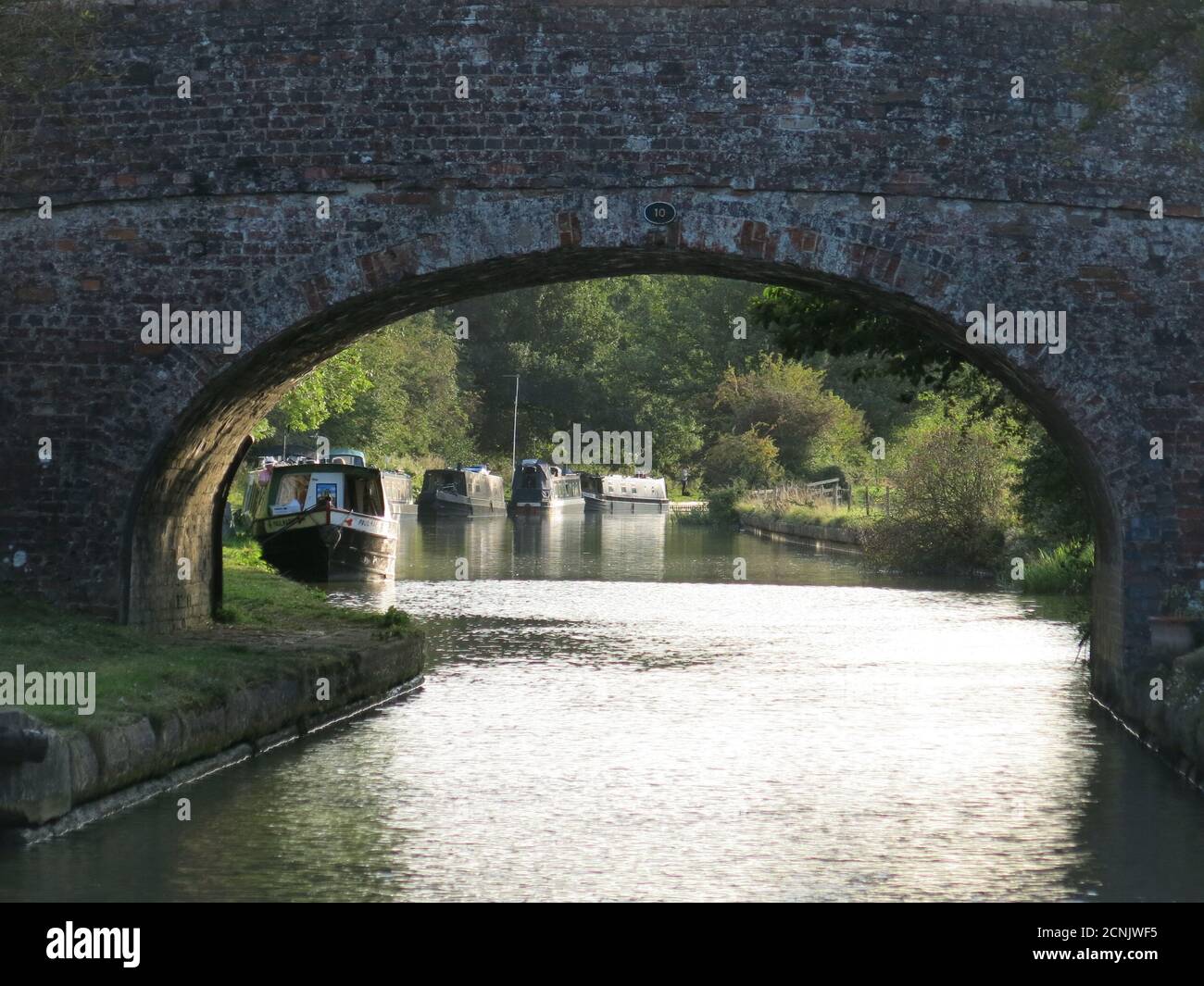 View of Bridge 10, Norton Junction, looking along the Grand Union canal ...