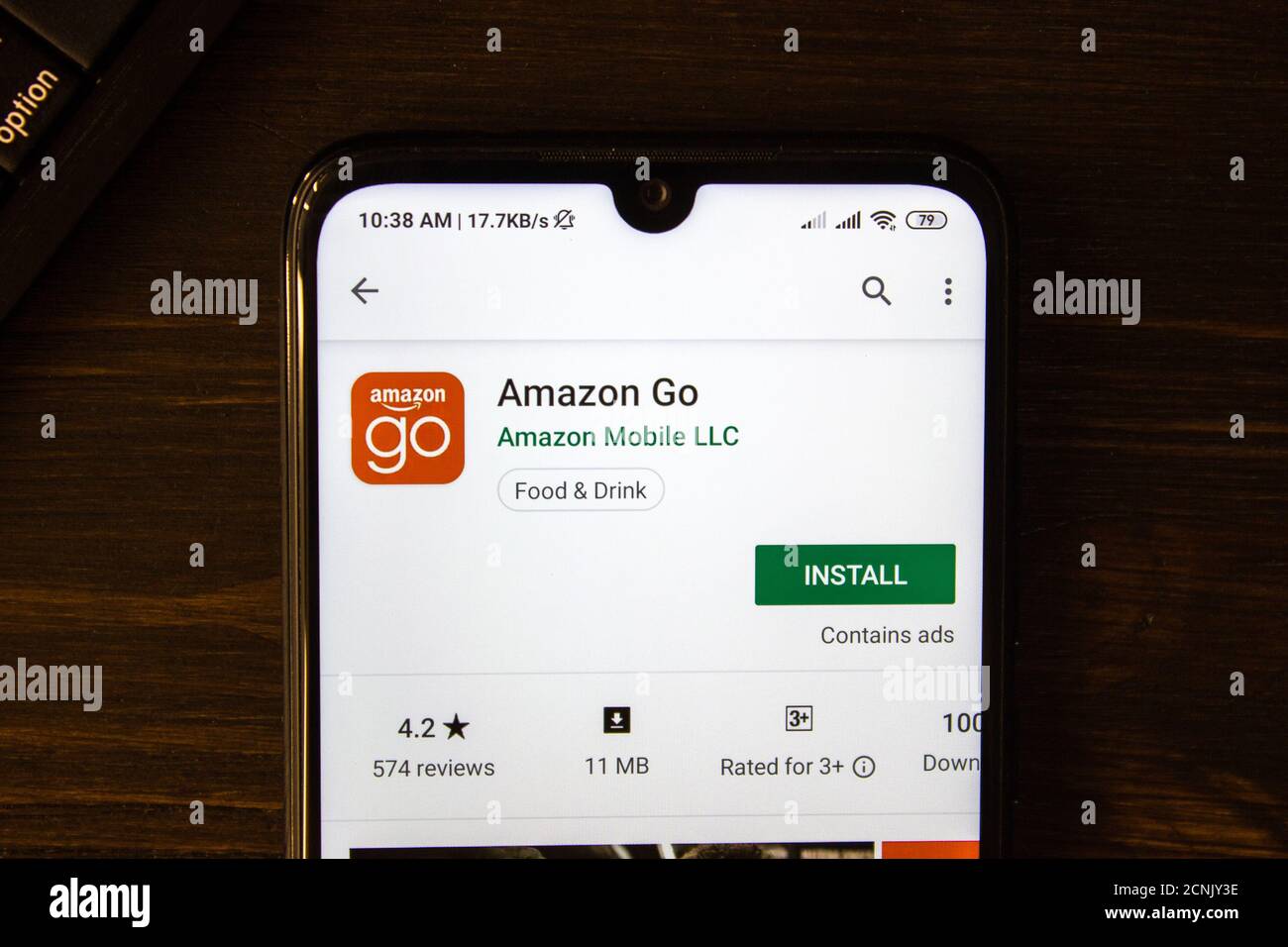 Ivanovsk, Russia - July 21, 2019: Amazon Go app on the display of ...