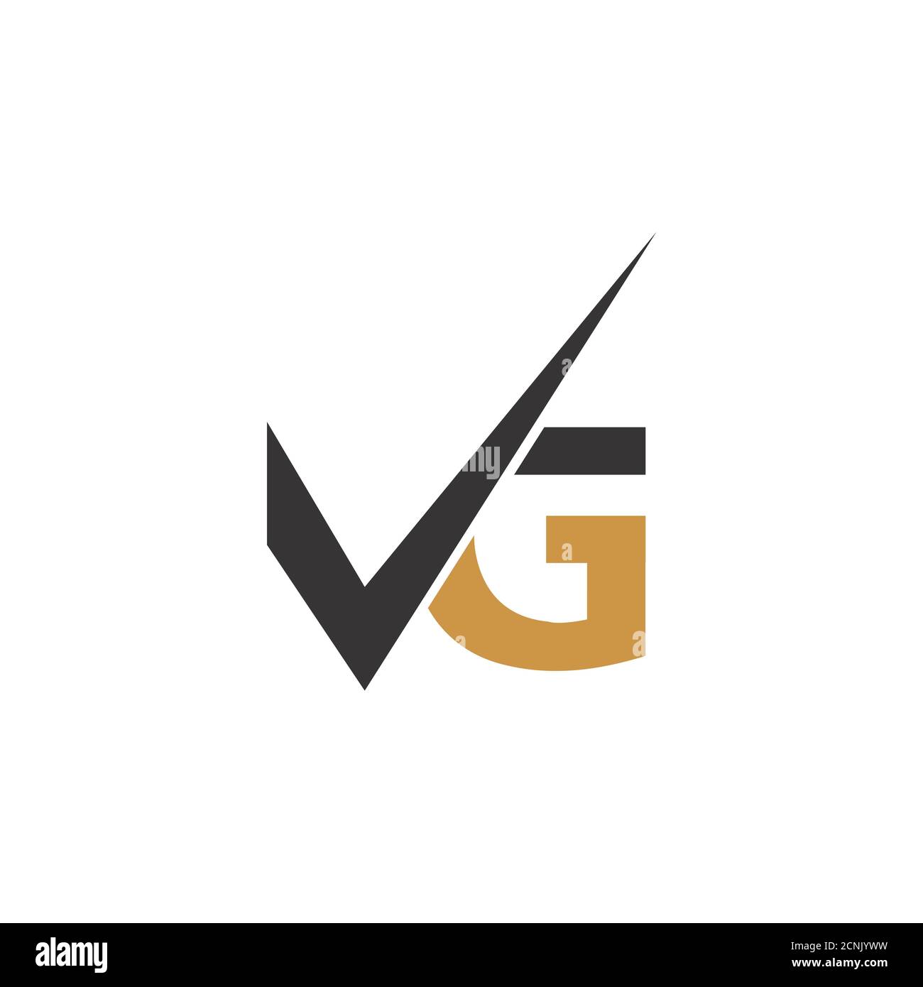 Initial letter vg or gv logo vector design template Stock Vector Image ...