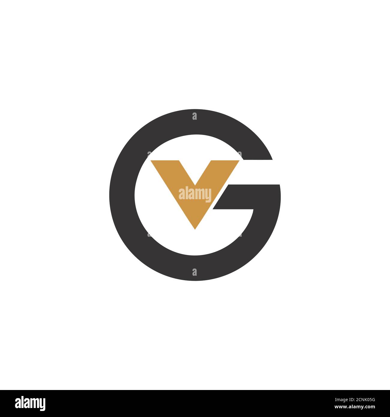 Initial letter vg or gv logo vector design template Stock Vector Image ...