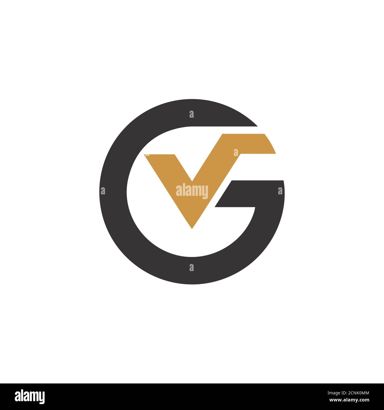Initial letter vg or gv logo vector design template Stock Vector Image ...