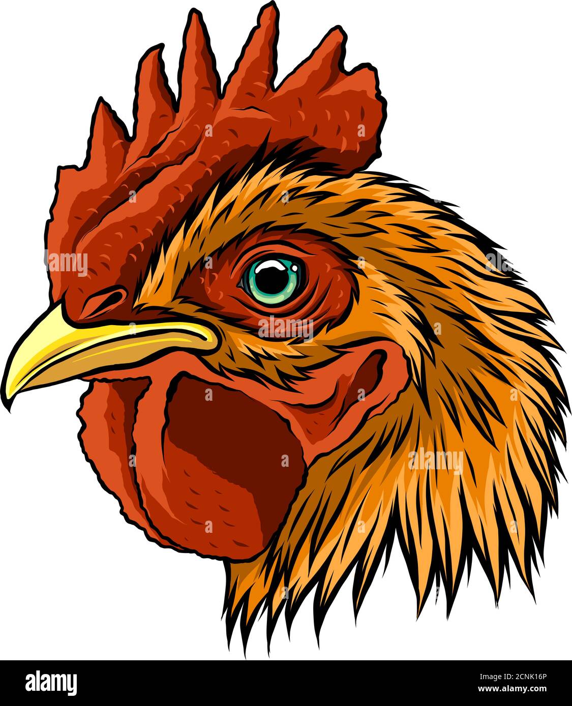vector mascot of rooster head illustration art Stock Vector Image & Art ...