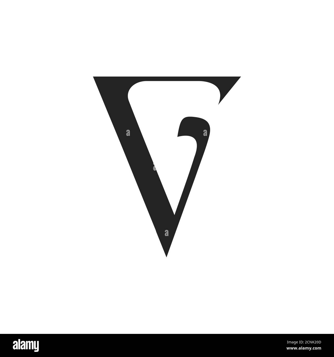 Initial letter vg or gv logo vector design template Stock Vector Image ...