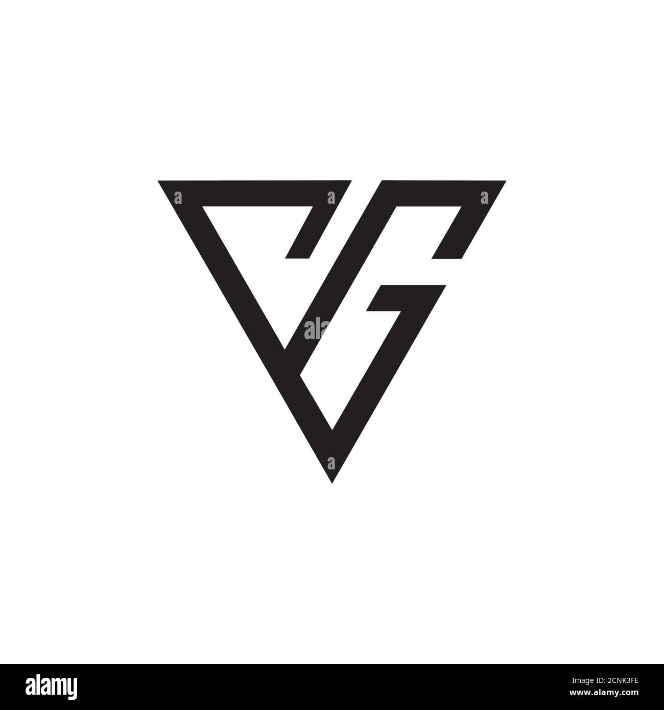 Initial letter vg or gv logo vector design template Stock Vector Image ...