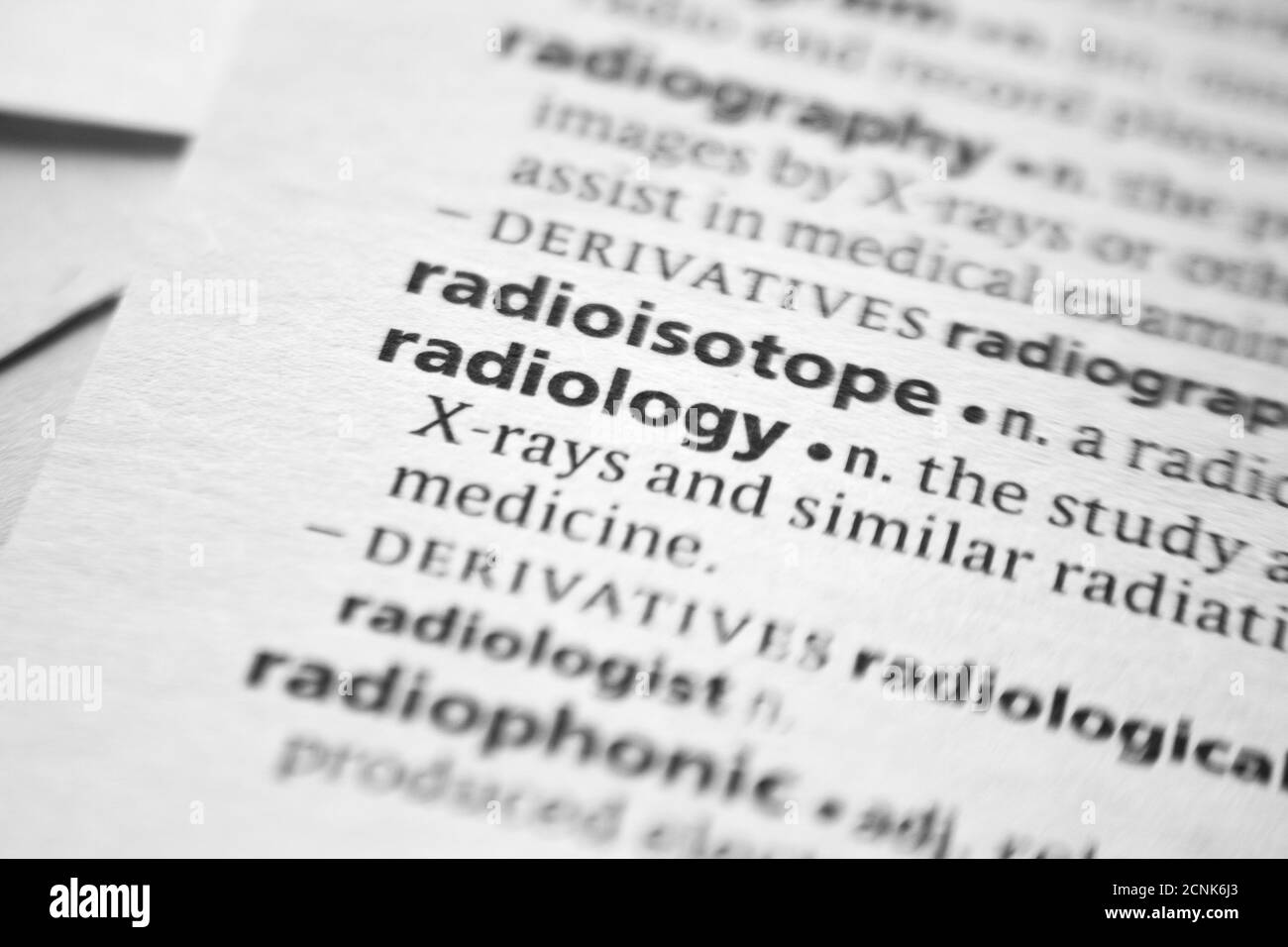 Word or phrase Radiology in a dictionary Stock Photo - Alamy