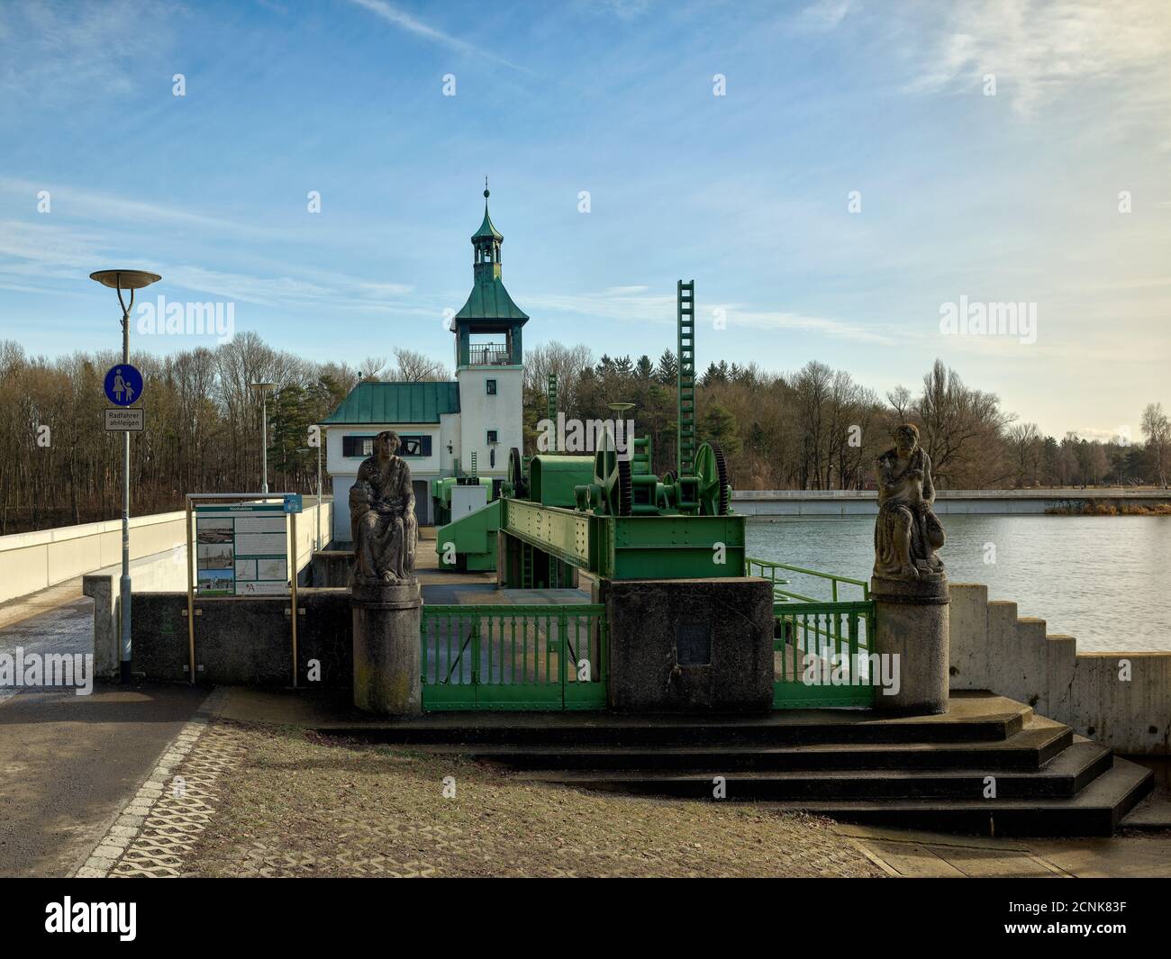 Weir, weir, drain, river, water, concrete, bank reinforcement, lanterns ...