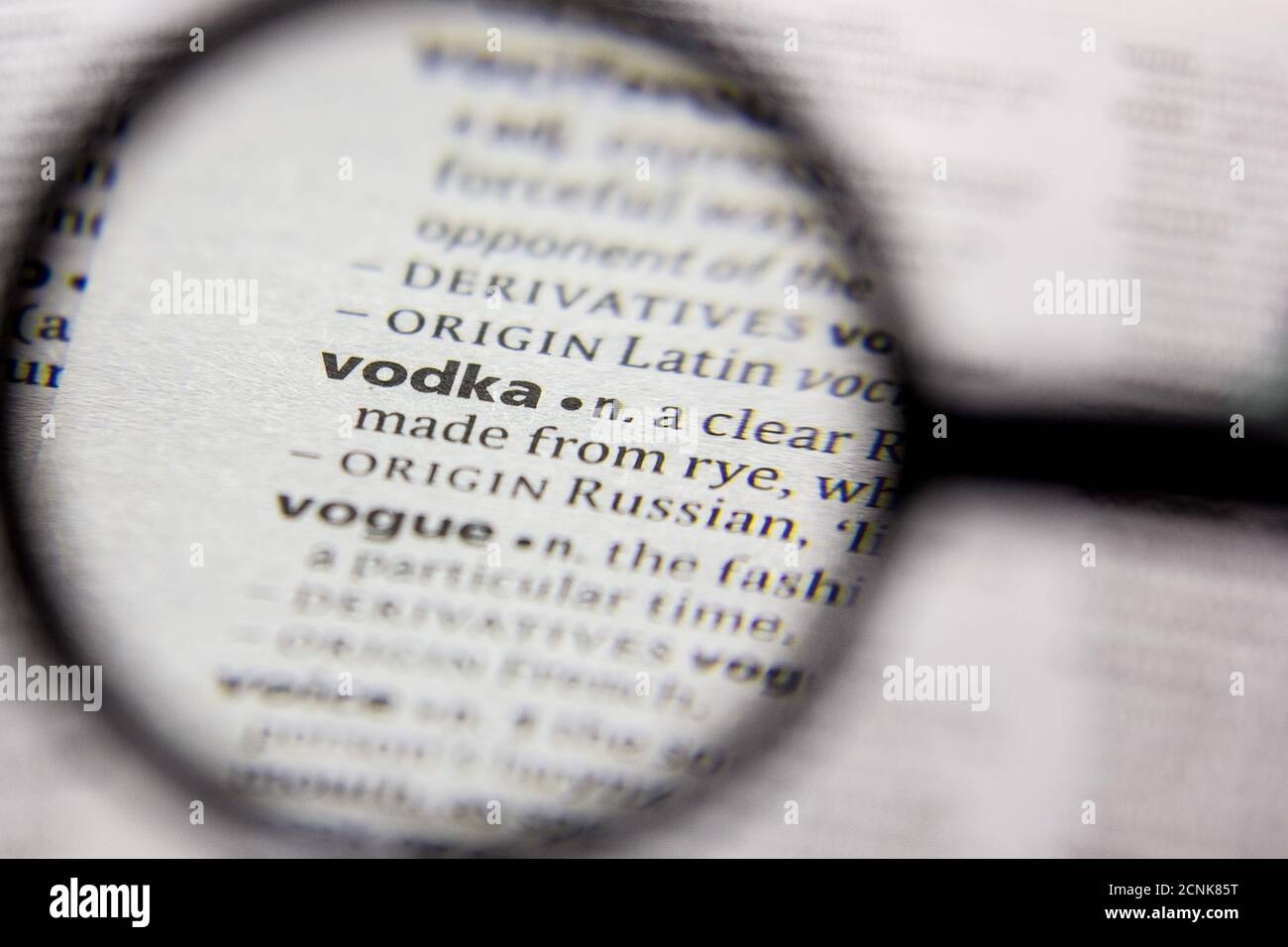 Word or phrase Vodka in a dictionary Stock Photo - Alamy