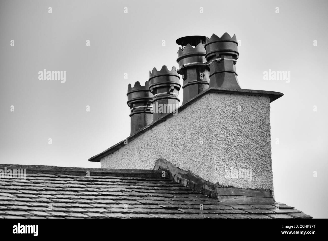 Uk chimney smoke Black and White Stock Photos & Images - Alamy