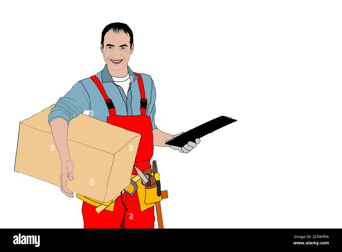 Construction Workers. Man working with shovel. Male Construction Worker ...