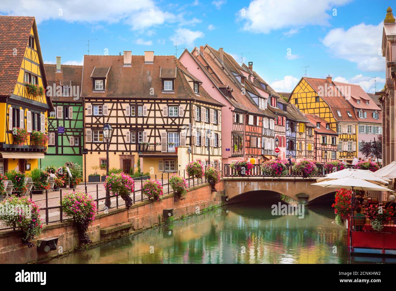 Beautiful view of the historic town of Colmar, also known as Little ...