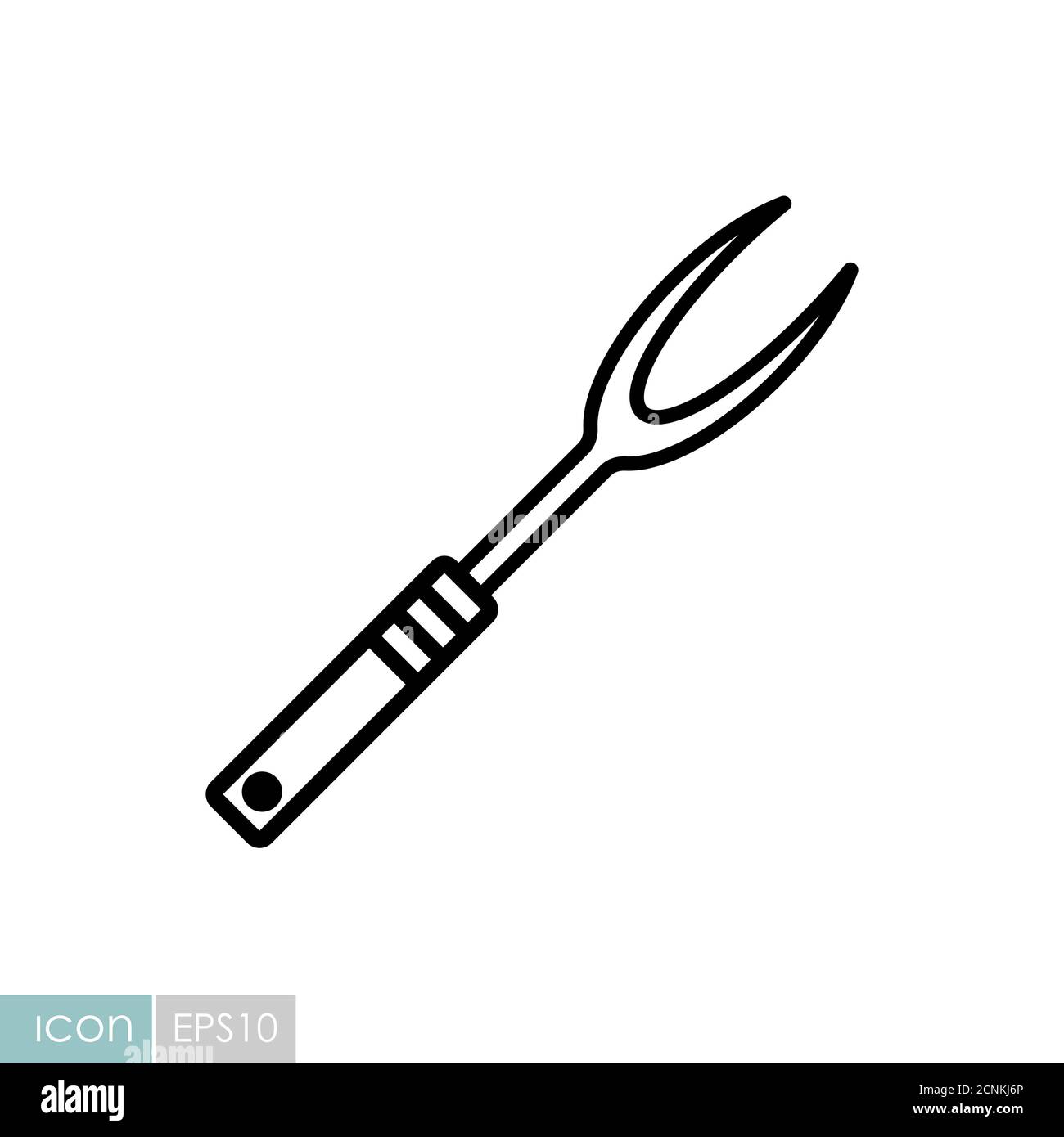 Big kitchen fork vector icon. Kitchen appliances. Graph symbol for ...