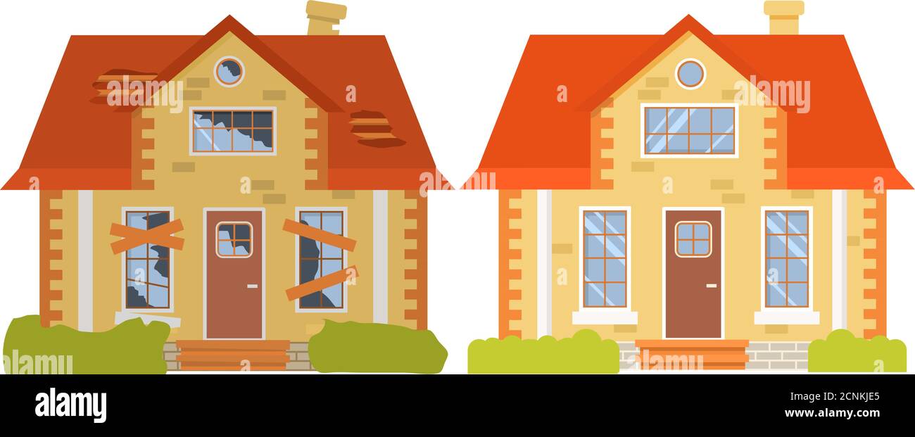 Run down house concept Stock Vector Images - Alamy