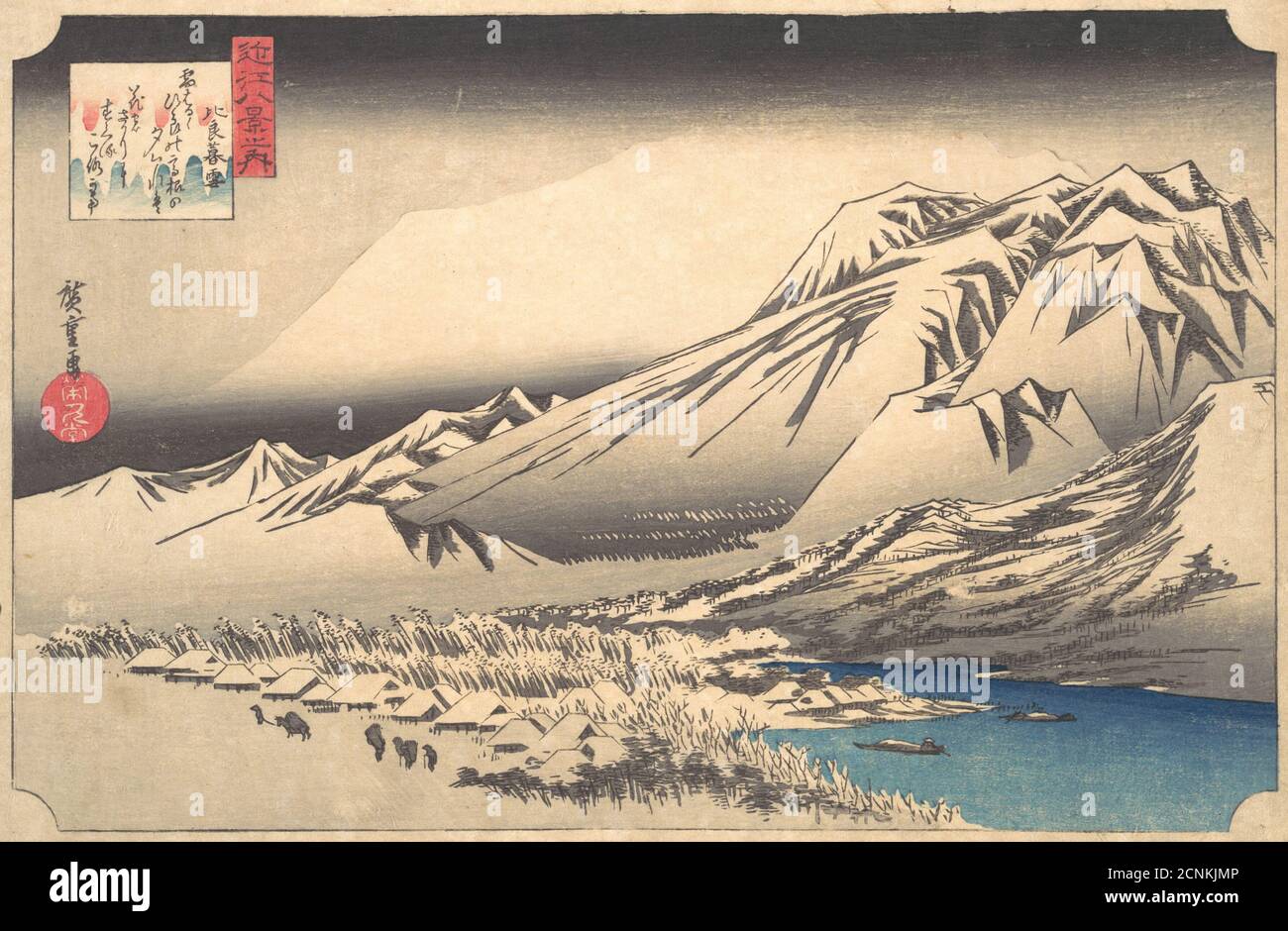 Evening Snow on Mount Hira, 19th century Stock Photo - Alamy