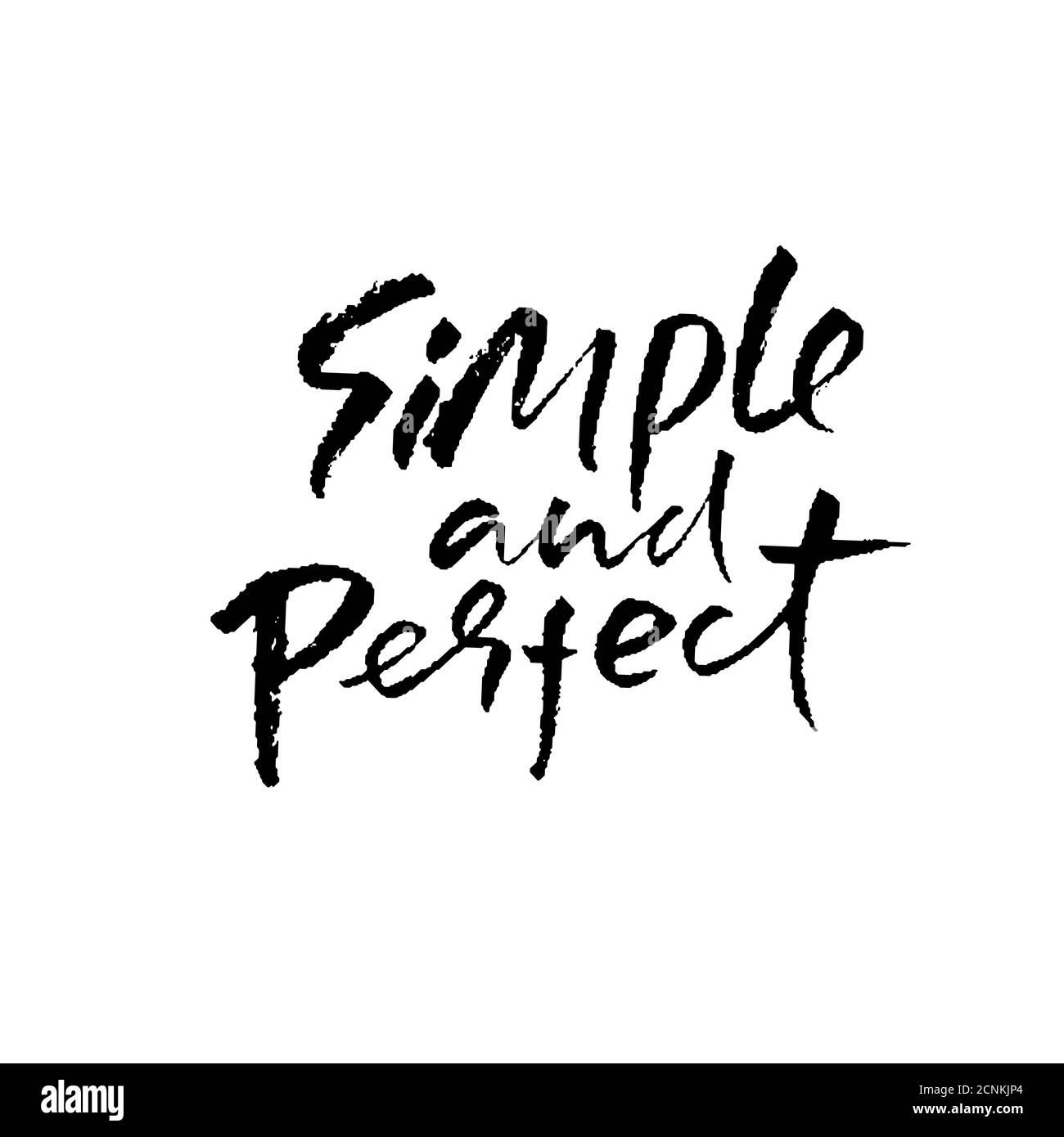 Simple and perfect. Hand drawn modern brush lettering. Typography ...