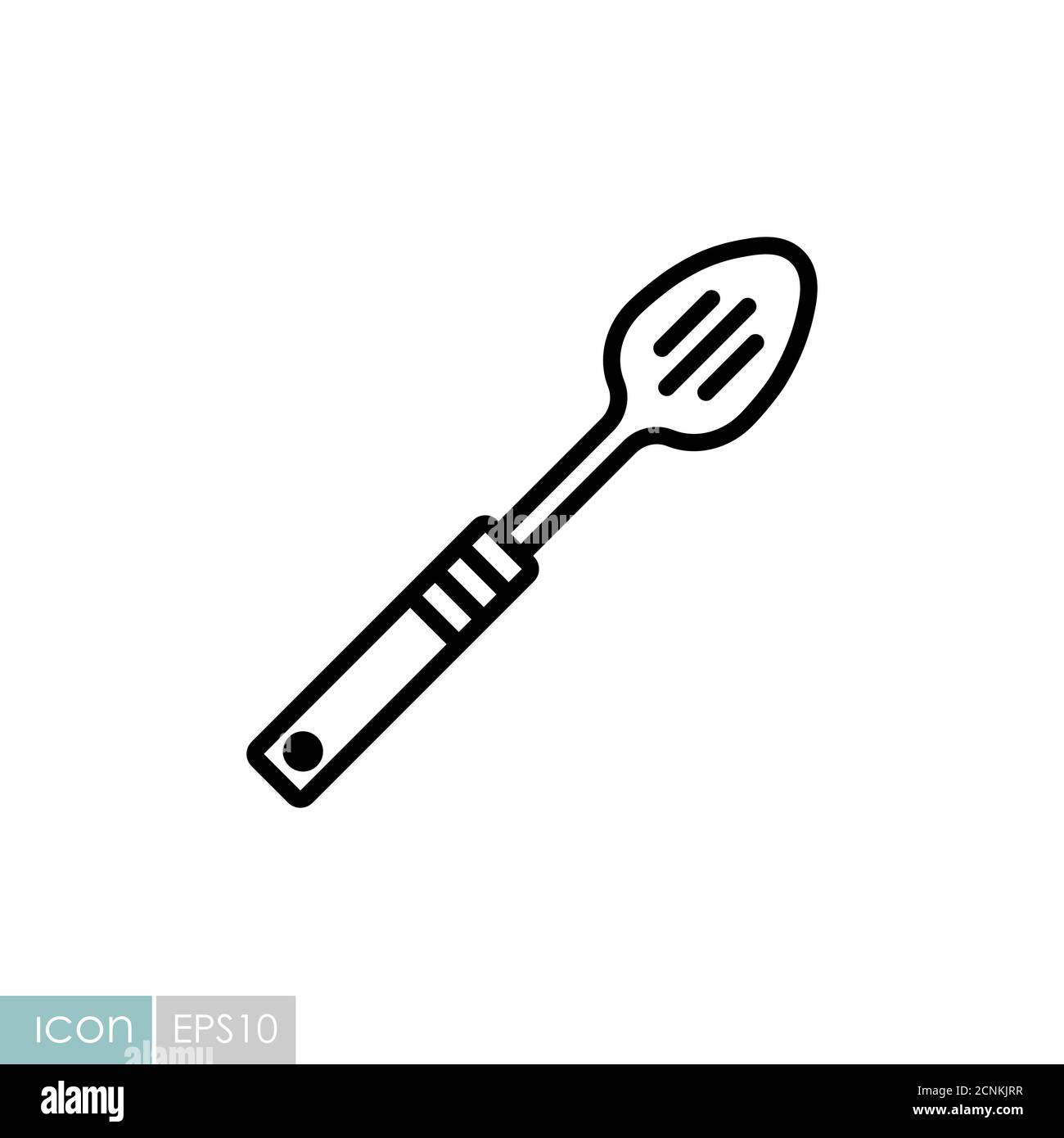 Spoon for draining vector icon. Kitchen appliances. Graph symbol for ...