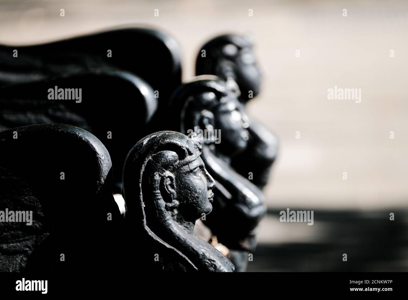 Park Bench Sphinx Stock Photo - Alamy