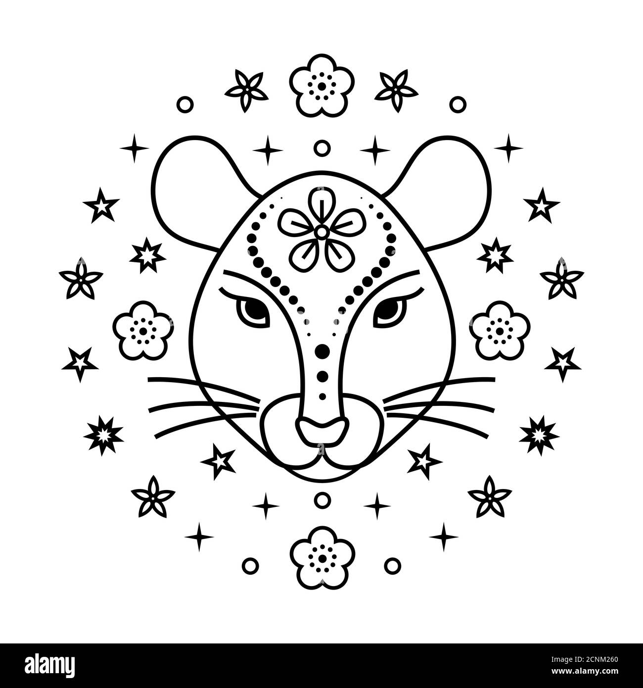 Rat Chinese horoscope sign Stock Vector Image & Art - Alamy