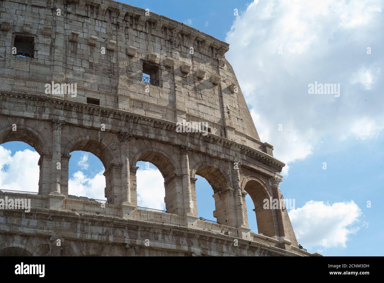 Facade part of the Colosseum, Rome, Italy Stock Photo - Alamy