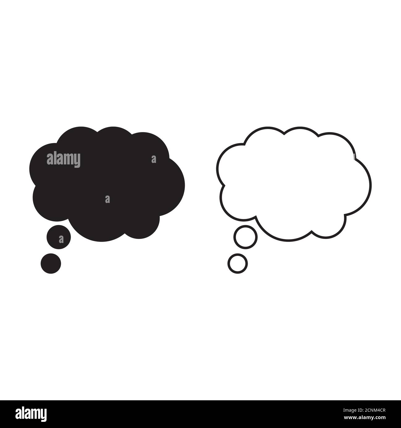 Speech or think bubble, empty communication cloud. Vector design ...