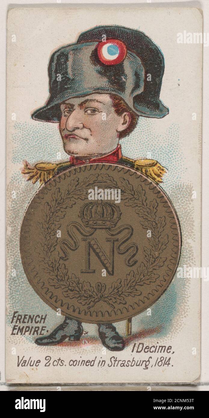 French Empire, 1 Decime, from the series Coins of All Nations (N72 ...