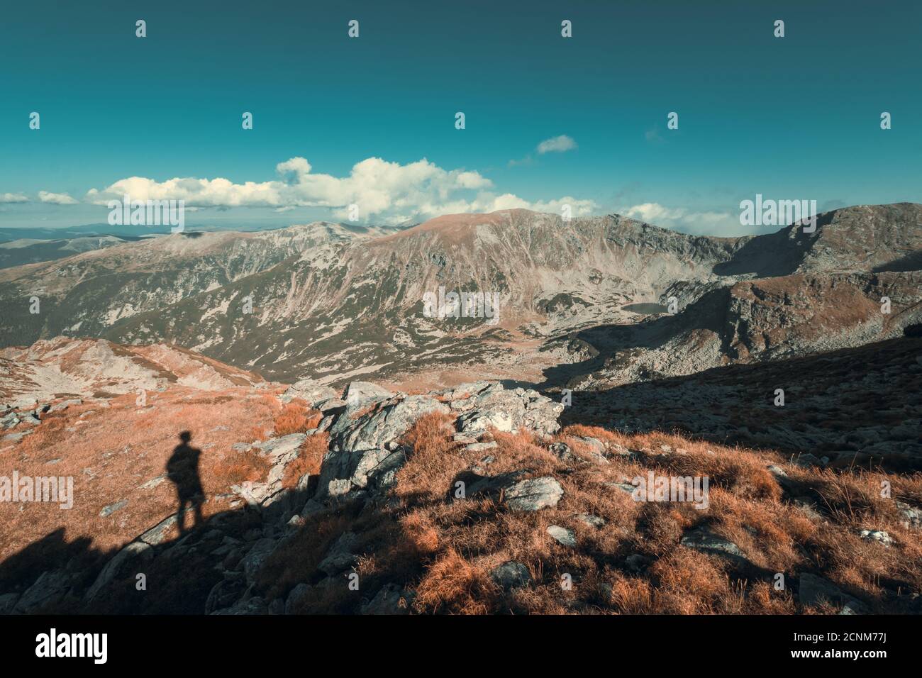 Shadow of a man on the mountain beautiful landscape Stock Photo - Alamy