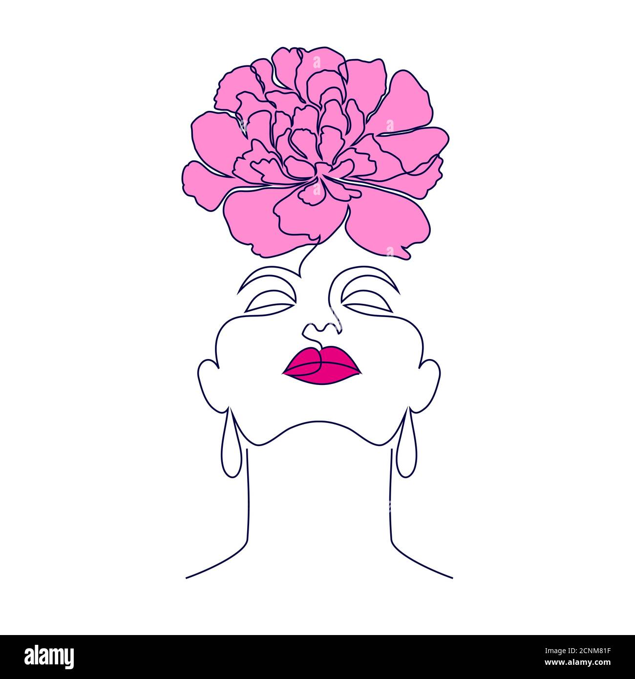 Minimal woman face Stock Vector Image & Art - Alamy