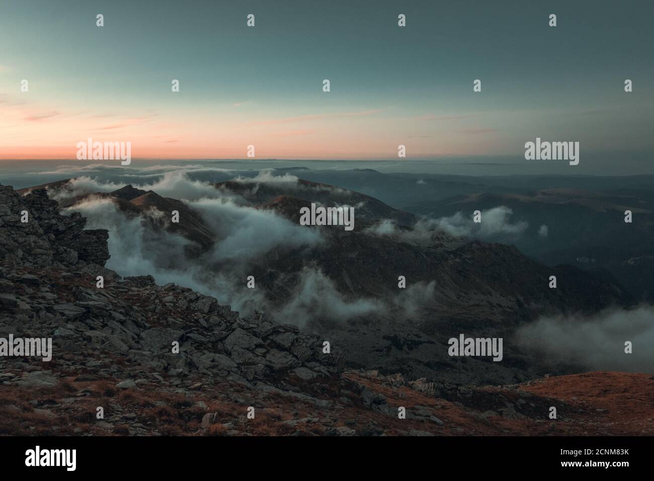 Amazing clouds landscape on the mountain in the autumn season Stock ...