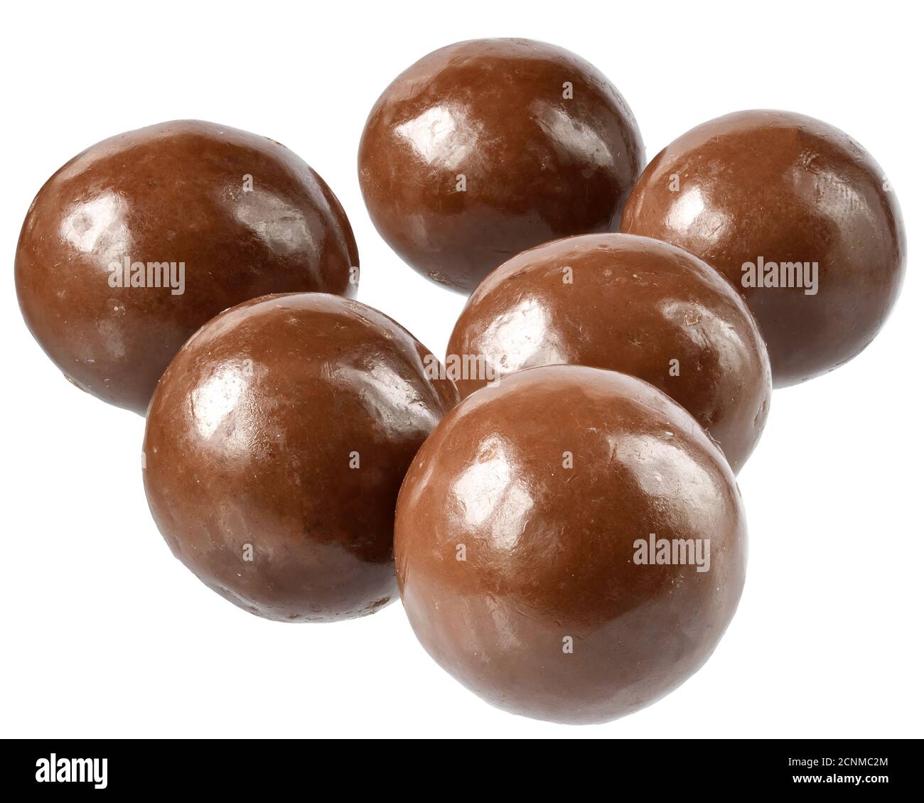 Chocolate balls close up isolated on a white background Stock Photo - Alamy