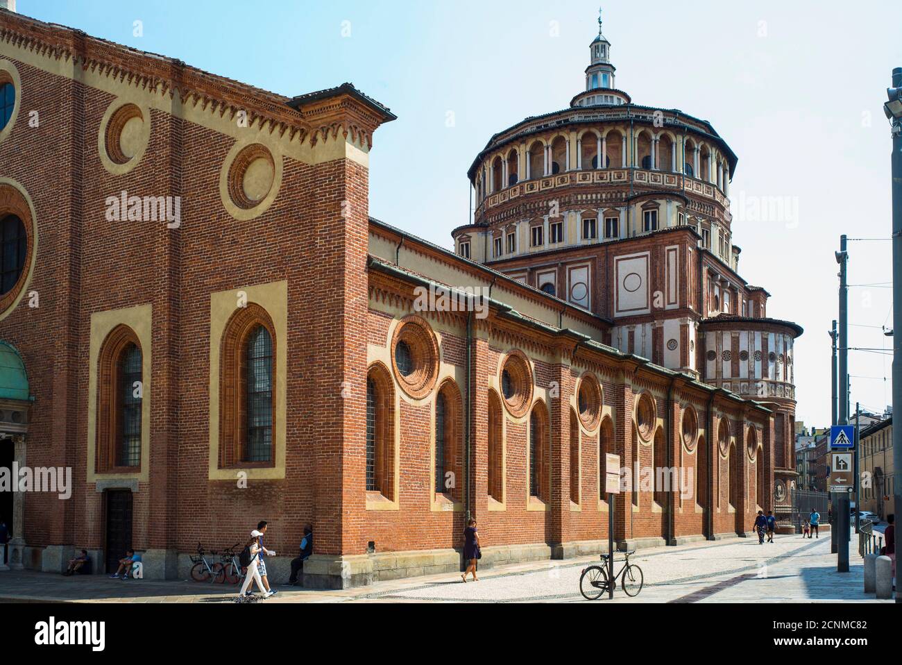 Milan, Lombardy, Italy, Santa Maria delle Grazie, brick Gothic ...
