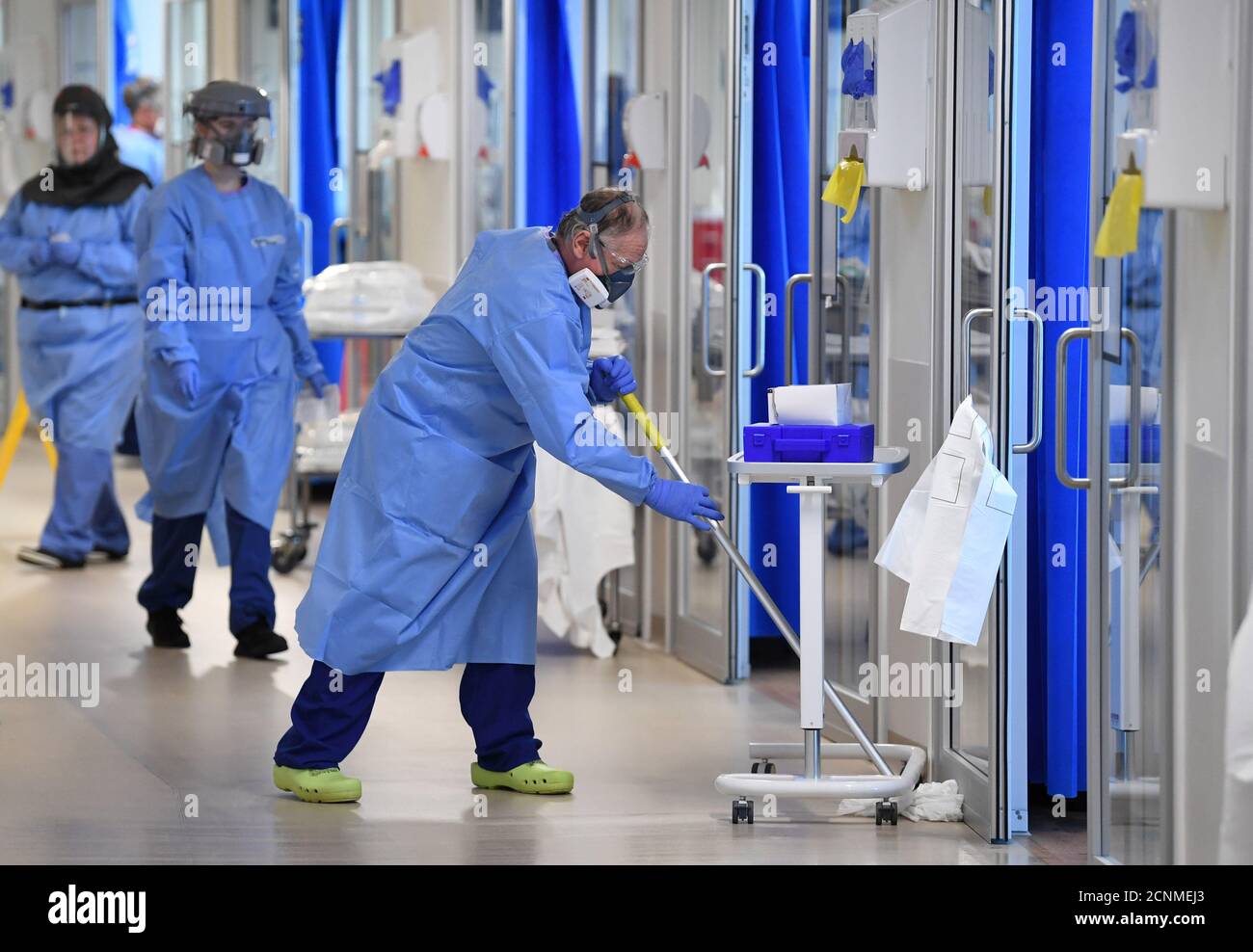 Clinical staff clean personal protective equipment ppe royal papworth ...