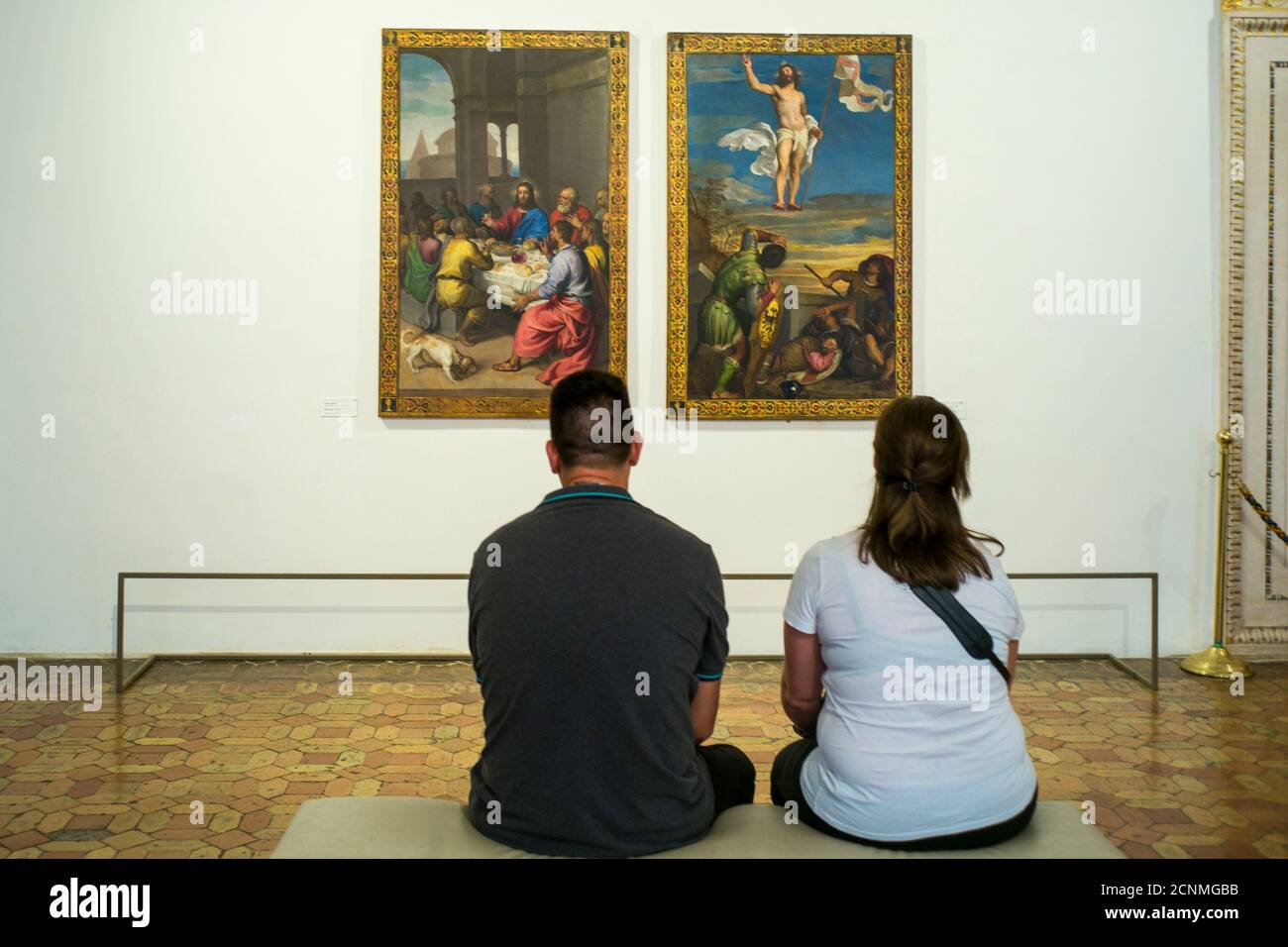 Painting, 15th century, Titian, the resurrectionUrbino, Palazzo Ducale ...