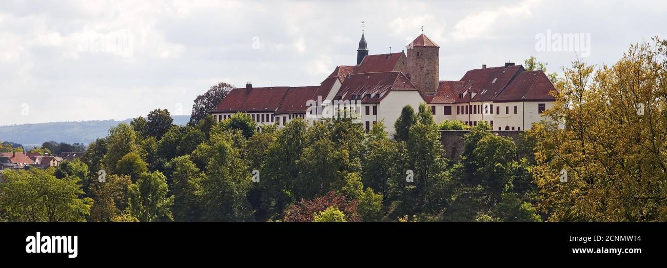 Iburg Castle with Benno Tower, Bad Iburg, Muensterland, Lower Saxony ...