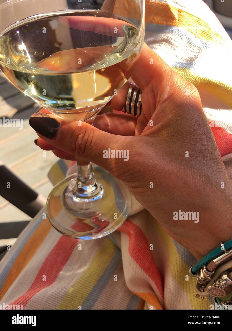 Close up of women hand holding glass hi-res stock photography and ...